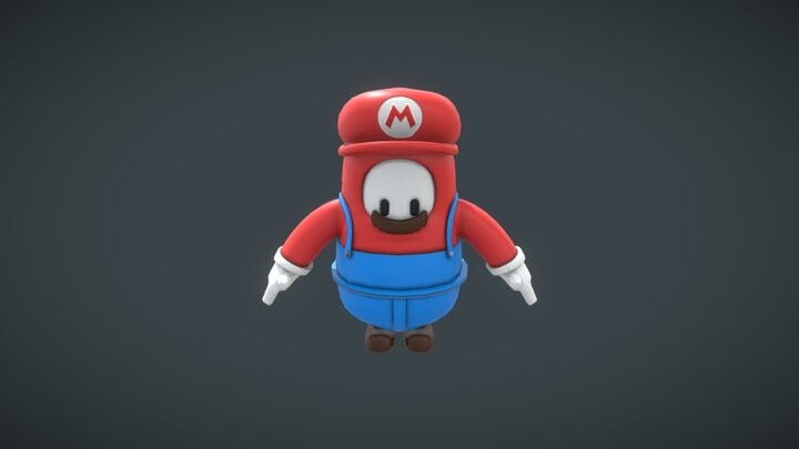 ArtStation - Skin Fall Guys - Mario - Fan made
