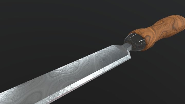 ArtStation - Onyx Damascus Chisel