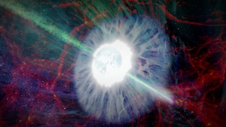 ArtStation - Gamma-ray burst: the final high of a dying supermassive star