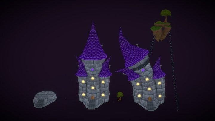 ArtStation - Fantasy RTS Structures (Wizard's Tower)