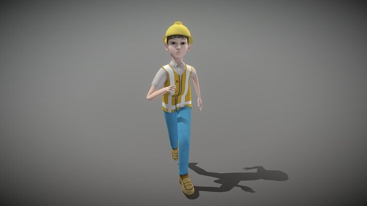 ArtStation - Cartoon Worker - Downloadable