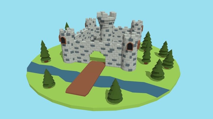ArtStation - Low Poly Castle