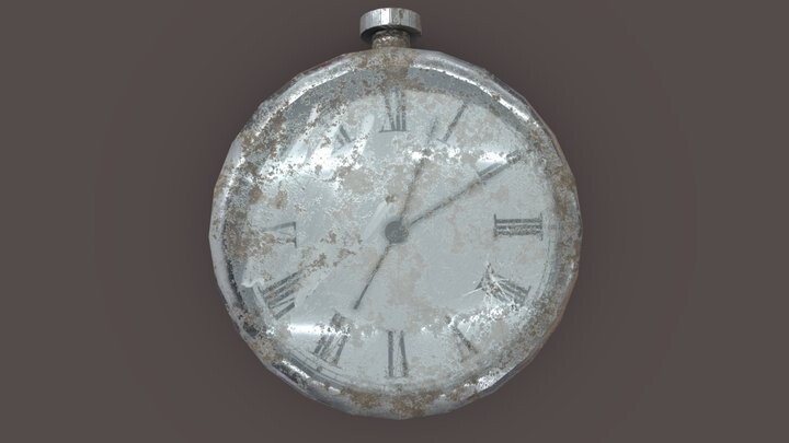 ArtStation - Dirty Broken Pocket Watch 3D Model/Prop