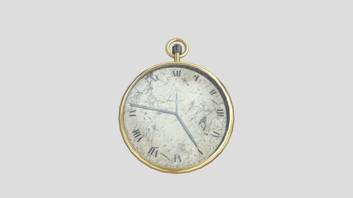 ArtStation - Low Poly Slightly Broken Pocket Watch
