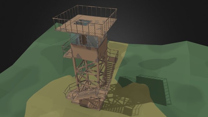 ArtStation - Low-poly Stylized Watchtower