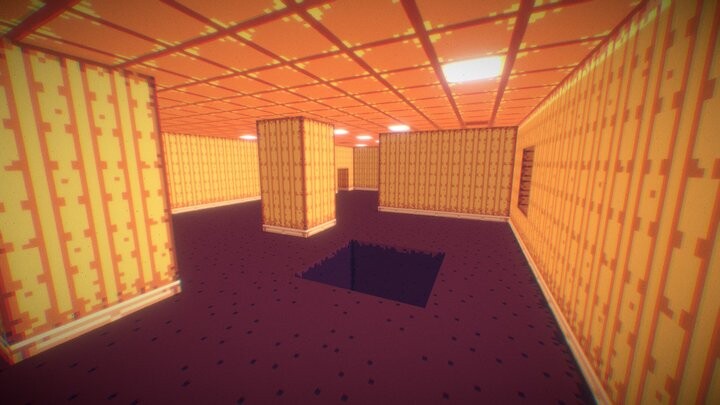 ArtStation - Backrooms Liminal Space i made in crocotile3D． （域 引衛ウ曖ツ）