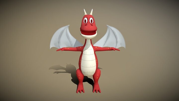 ArtStation - 3D Model - Cartoon Dragon - Downloadable