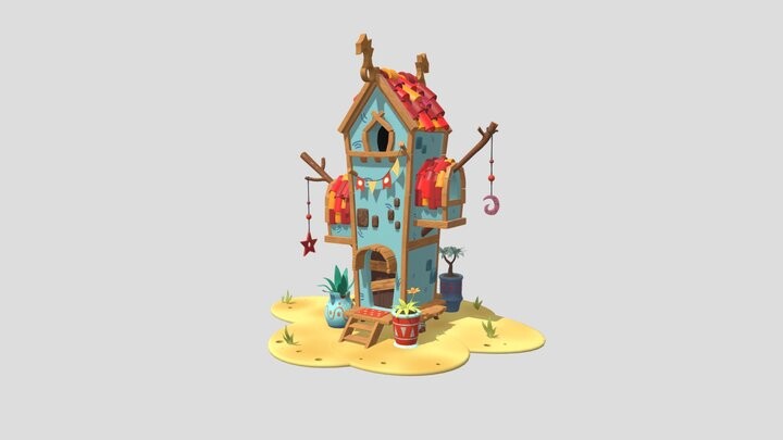 ArtStation - Stone shack model
