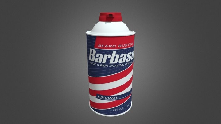 ArtStation - Barbasol Can Model