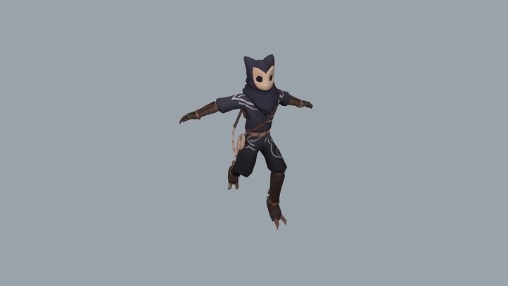 ArtStation - Owl boy idle swim animation