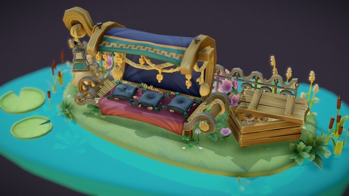 ArtStation - Time on Frog Island - Merchant Cart [2022]