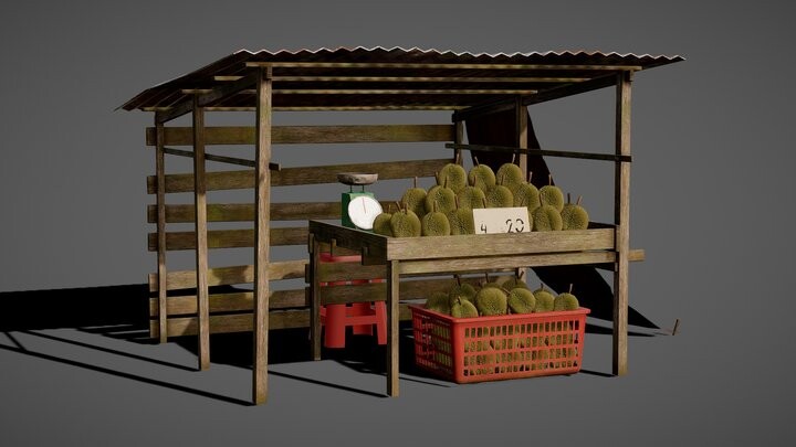 ArtStation - Fruit Stall Game Props