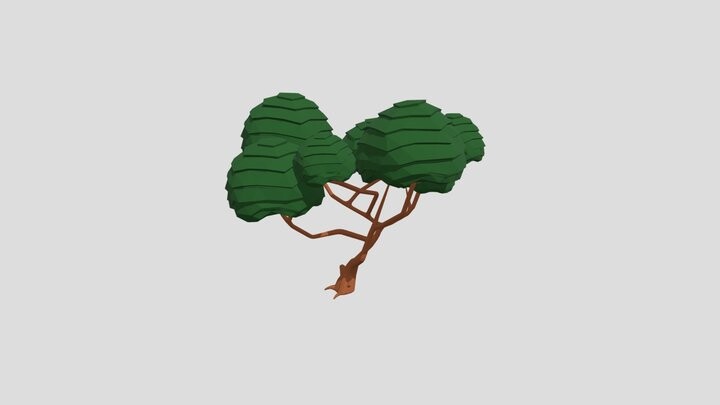 ArtStation - Acacia Tree / PolyNature - Low Poly Nature Asset Pack