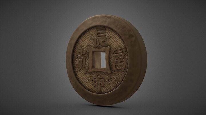ArtStation - Ancient asian coins.