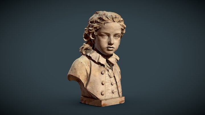 ArtStation - Bust of Edward Salter aged six, 1748