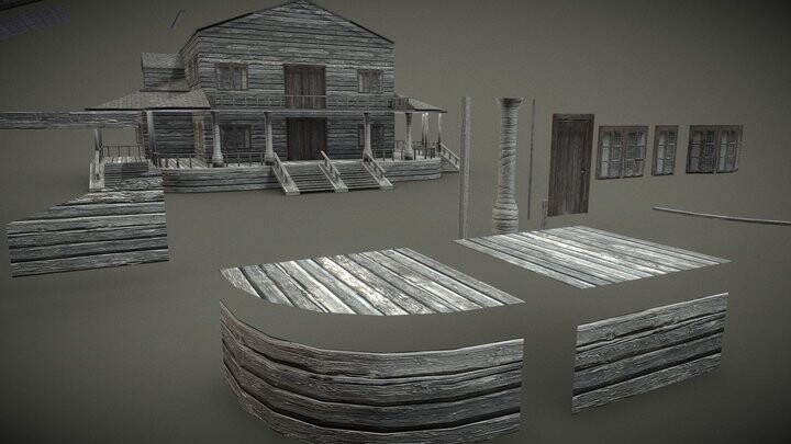 ArtStation - Horror house Modular Kit