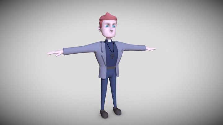 ArtStation - Priest 3D Game Character (Monster Mayhem)