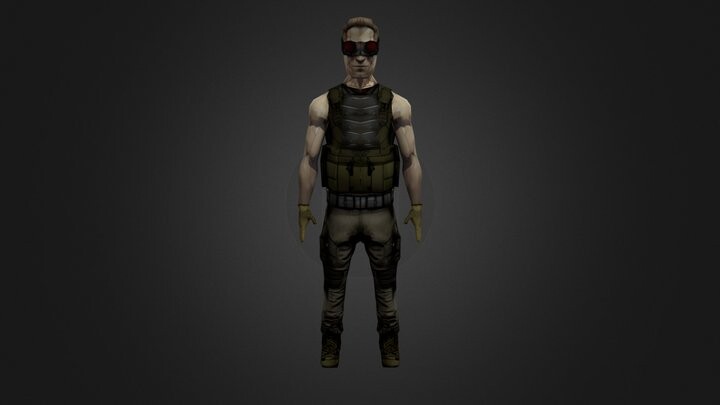 ArtStation - Engineer (Low poly post-apo character)