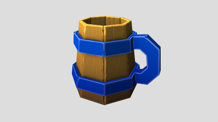 ArtStation - Stylized Wooden Tankard