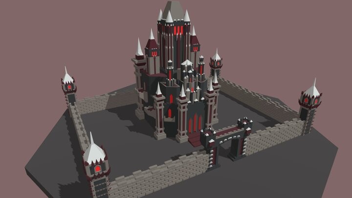 ArtStation - Low Poly Dark Castle