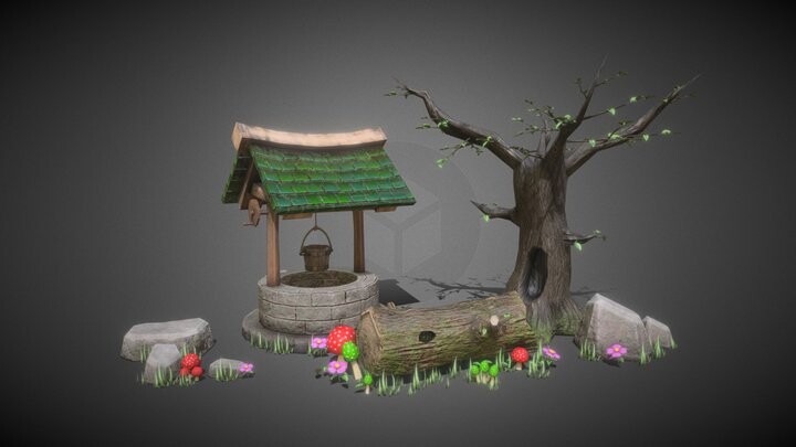 ArtStation - Stylised Wood Environment Scene