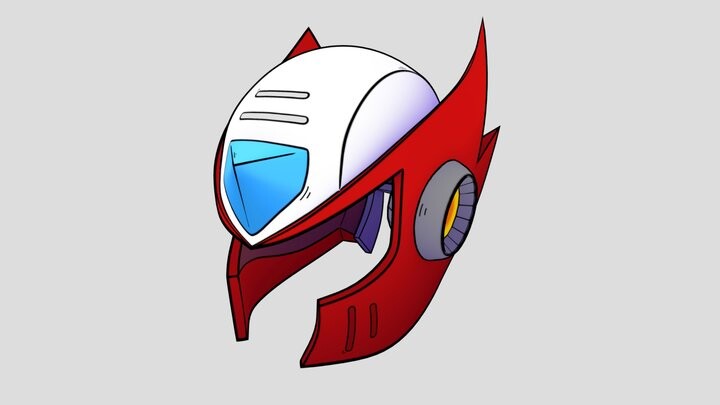 ArtStation - Zero's Helmet (Mega Man X)