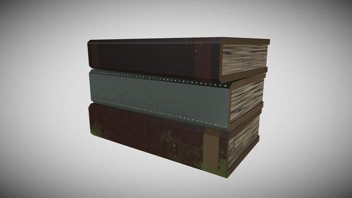 ArtStation - 3 book stack