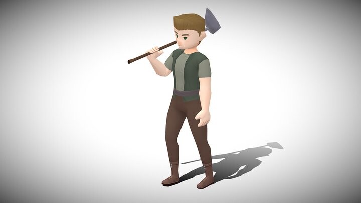 ArtStation - Stylized NPC - Peasant Bryon