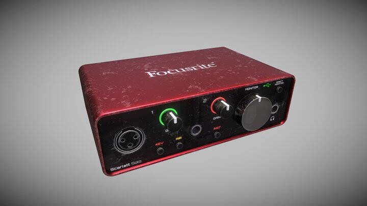 ArtStation - 3D Console Audio Focusrite Scarlett Solo