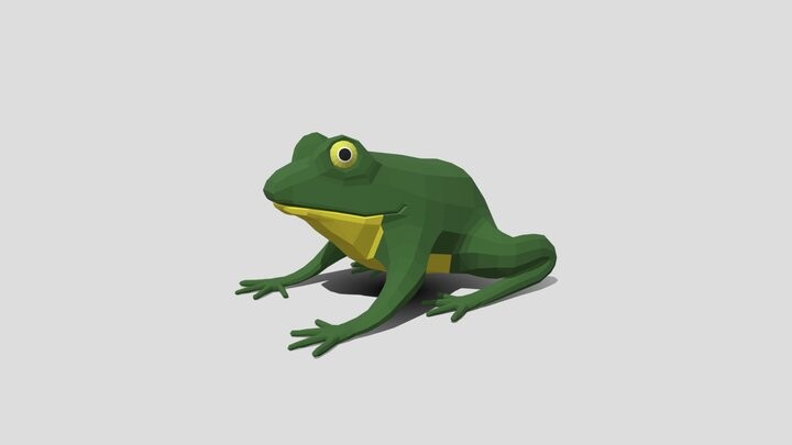 ArtStation - Low Poly Cartoon Frog