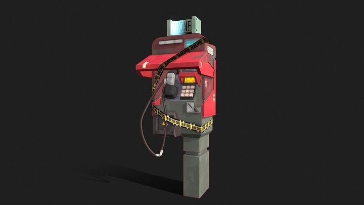 ArtStation - Old Cyber Phone Booth