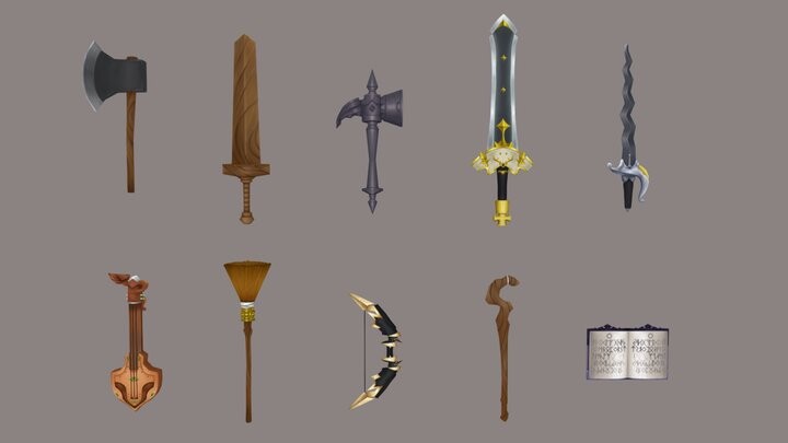 ArtStation - Weapon Handpainted