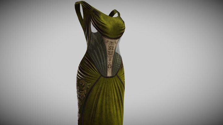 ArtStation - Armor Dress of the Warrior Queen - Game Ready