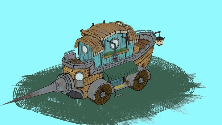 ArtStation - Armoured wheel house