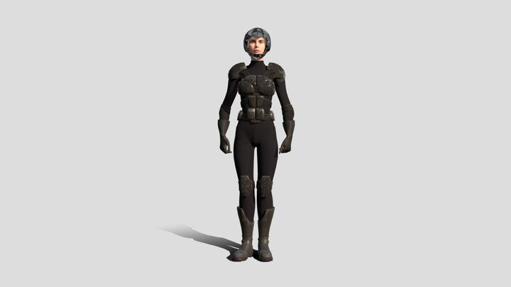 ArtStation - Female 03 Pilot Black Animation