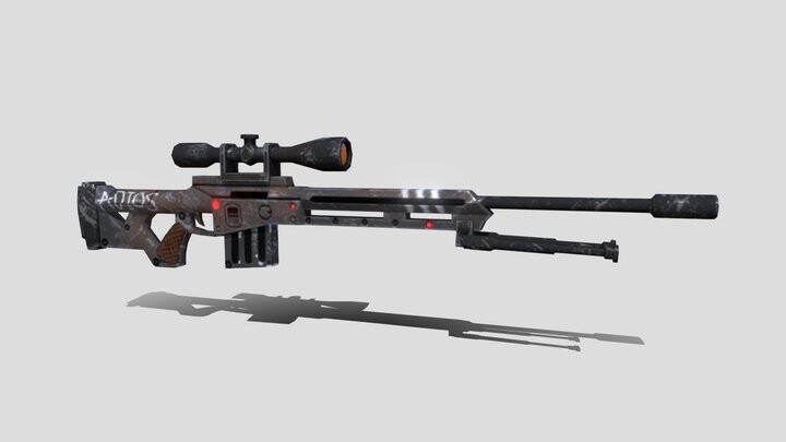 ArtStation - Low poly sniper weapon for video game