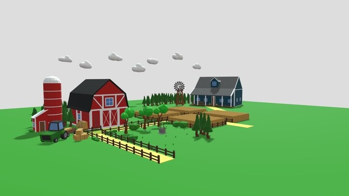 ArtStation - Low Poly Farm