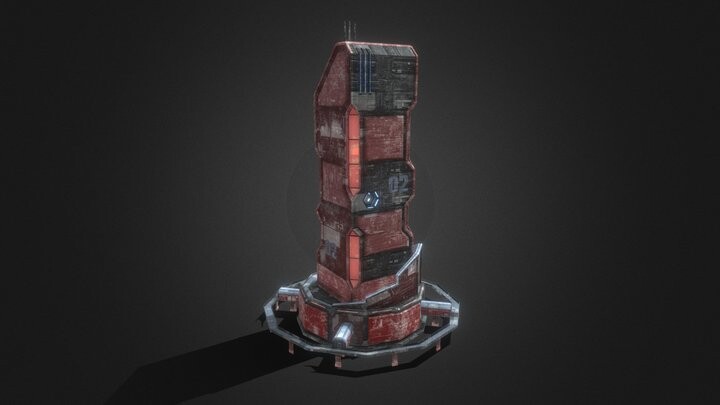 ArtStation - Sci FI Cyberpunk Building 02