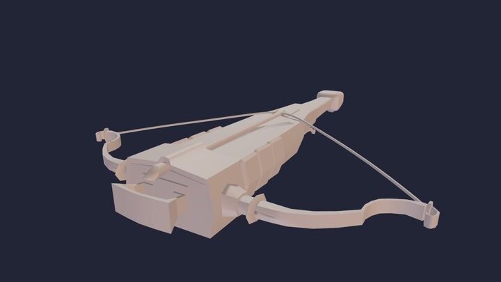 ArtStation - Crossbow Modeling - First 3D Modeling and Rendering Midterm