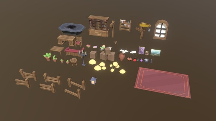 ArtStation - Wizard house assets