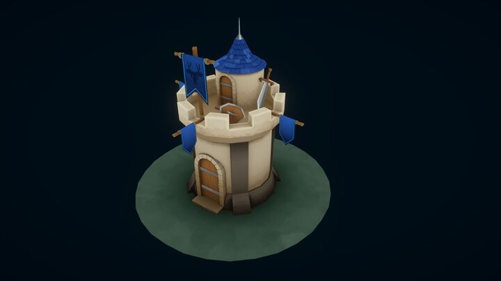 ArtStation - Stylized Medieval Tower