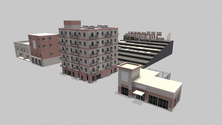 ArtStation - modular kit buildings expansion pack