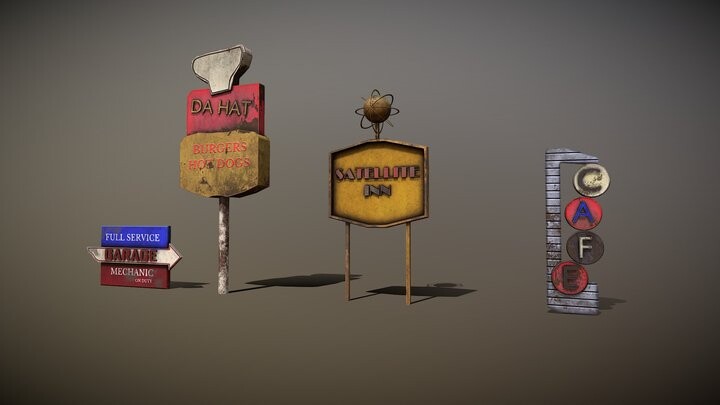 ArtStation - Post-apo Signs V7