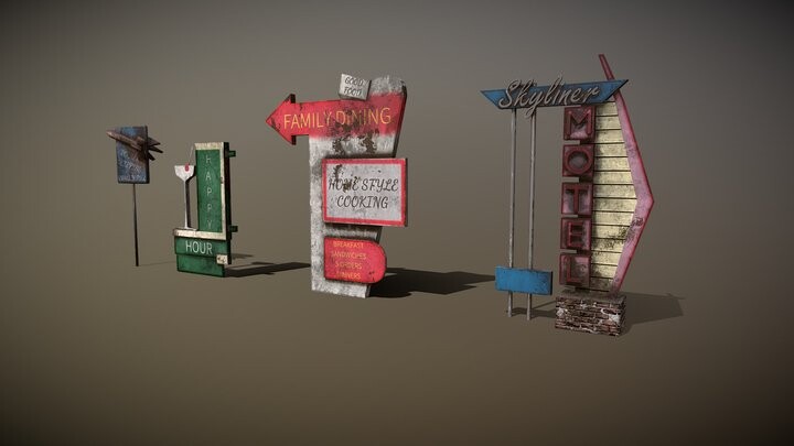 ArtStation - Post_apo Signs V9