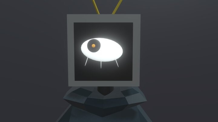 ArtStation - low poly tv-head