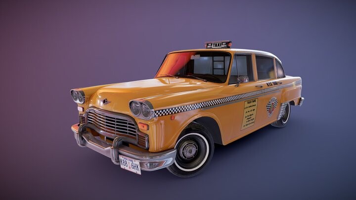 ArtStation - Taxi Checker Maratrhon 1969