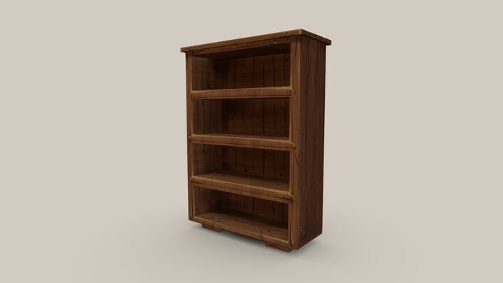 ArtStation - Low Poly Shelf