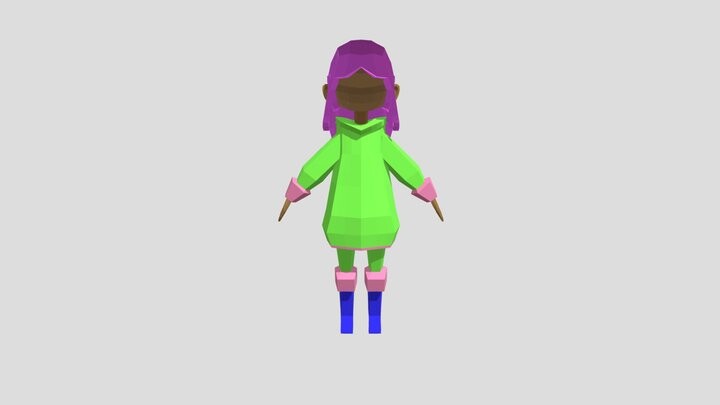 ArtStation - Basic Low Poly Character - Animated - AA
