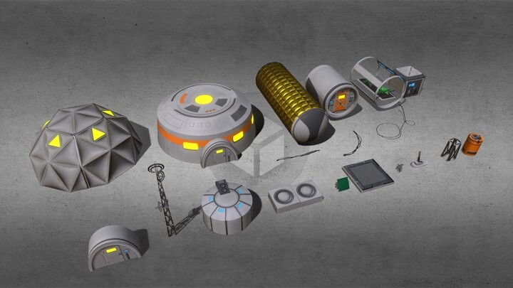 ArtStation - Mars Colony Building Modular Kit