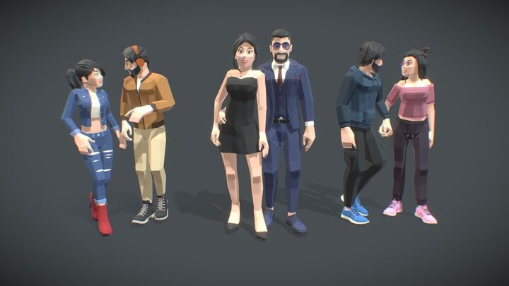 ArtStation - Low Poly Modular Characters